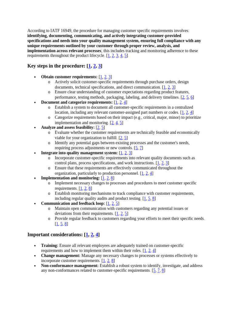 Managing Customer Requirements in IATF 16949 | PDF | Quality Management ...