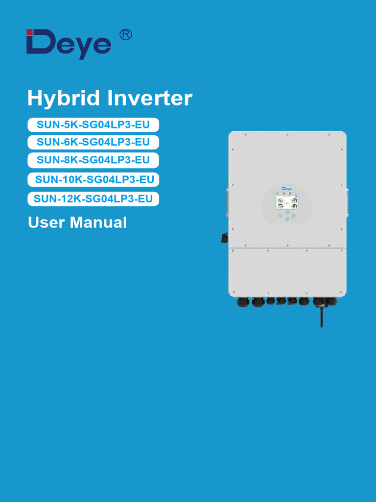 Hybrid Inverter User Manual Guide | PDF | Solar Panel | Power Inverter