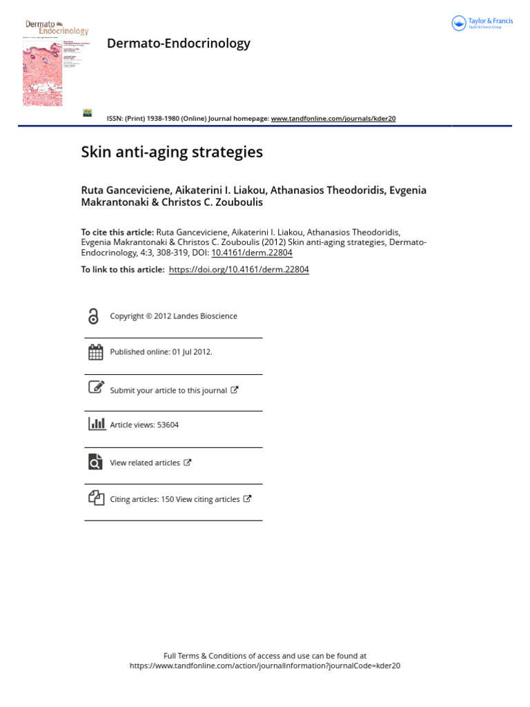 Skin Anti-Aging Strategies | PDF | Skin | Antioxidant
