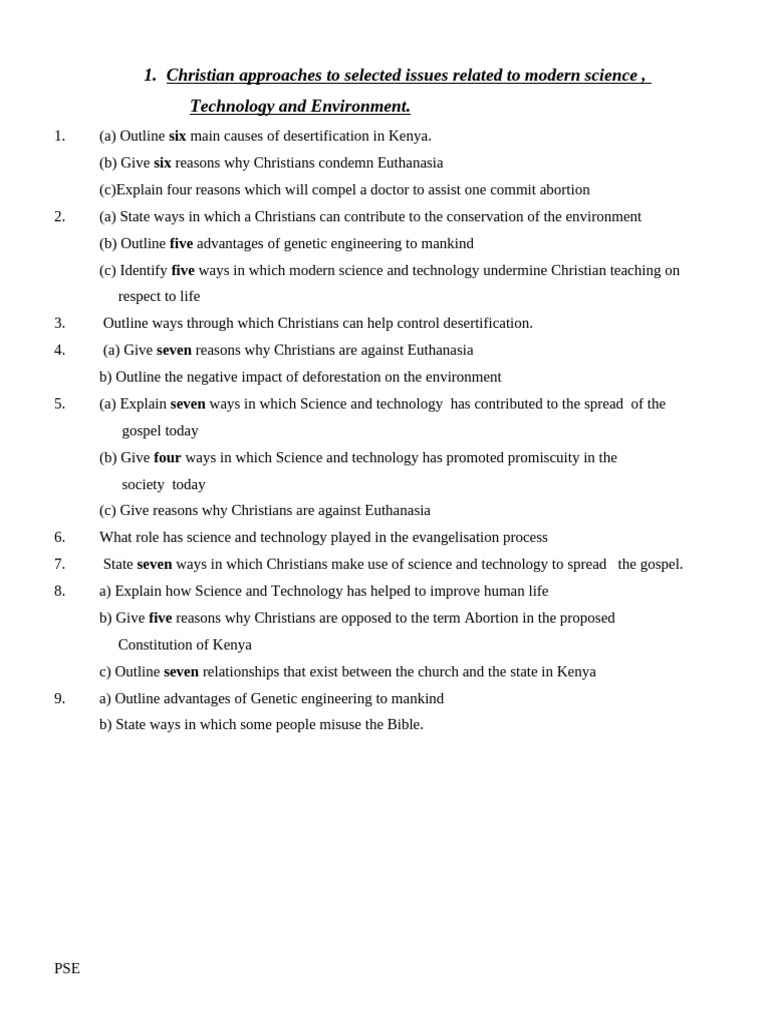 Christian Approach To Modern Cience Technology Enviro Q | PDF