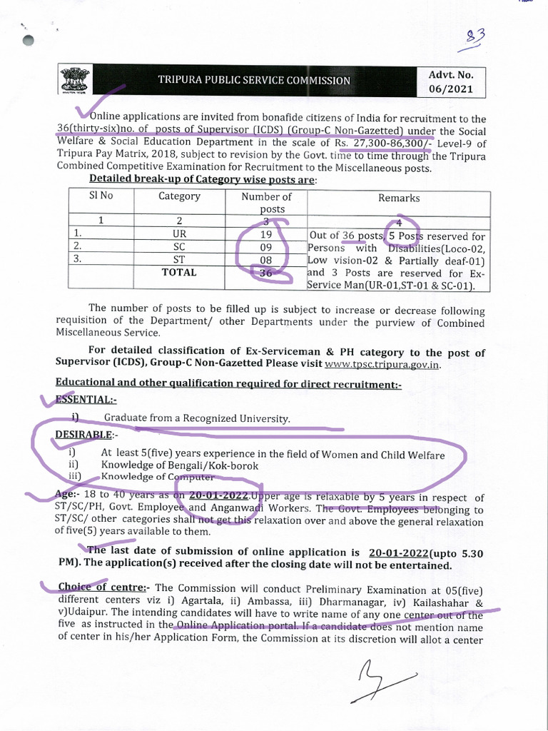 Advt No 06 2021 | PDF