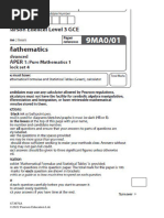 GCSE (9-1) Mathematics Mock Set 6 Paper 1H Mark Scheme | PDF | Mathematics