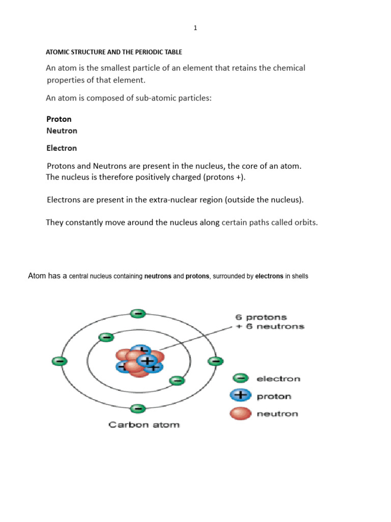 Atomic Structure and The Periodic Table | PDF | Atomic Nucleus | Atoms