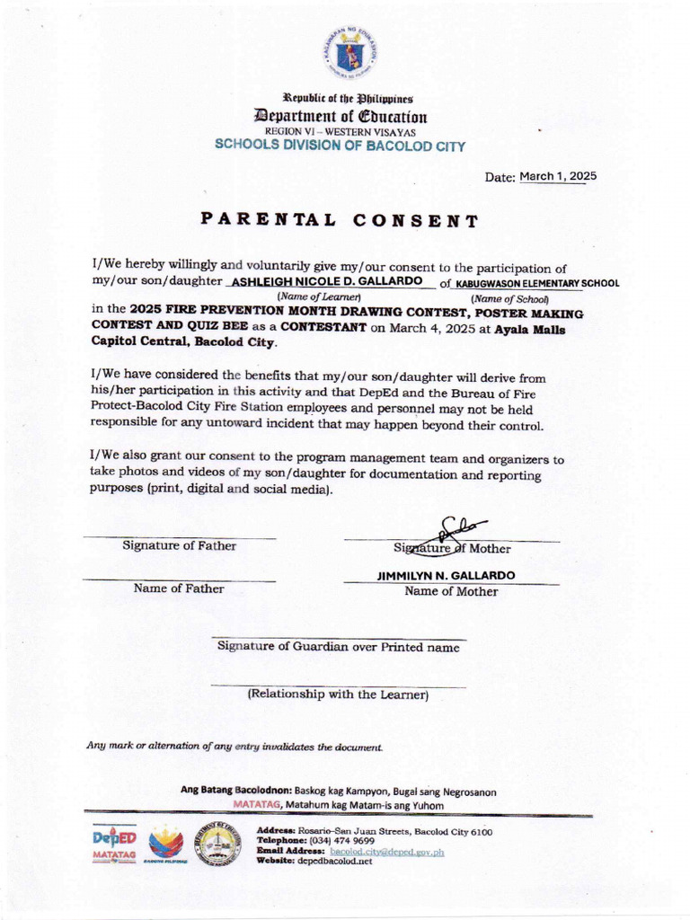 Parental Consent | PDF