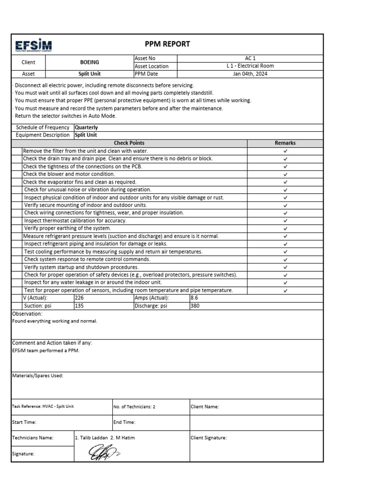 Boeing - PPM Report - AC 1 - Jan 04th. 2025 | PDF | Equipment ...