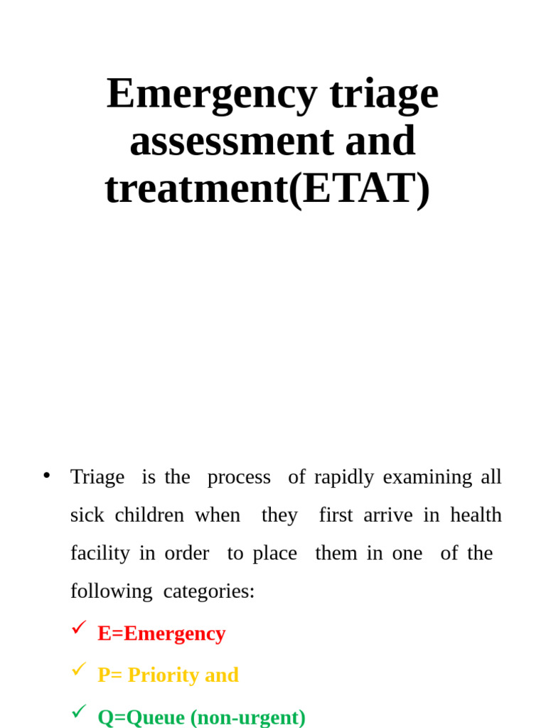 Pediatric Emergency Triage Protocol | PDF | Cardiopulmonary ...
