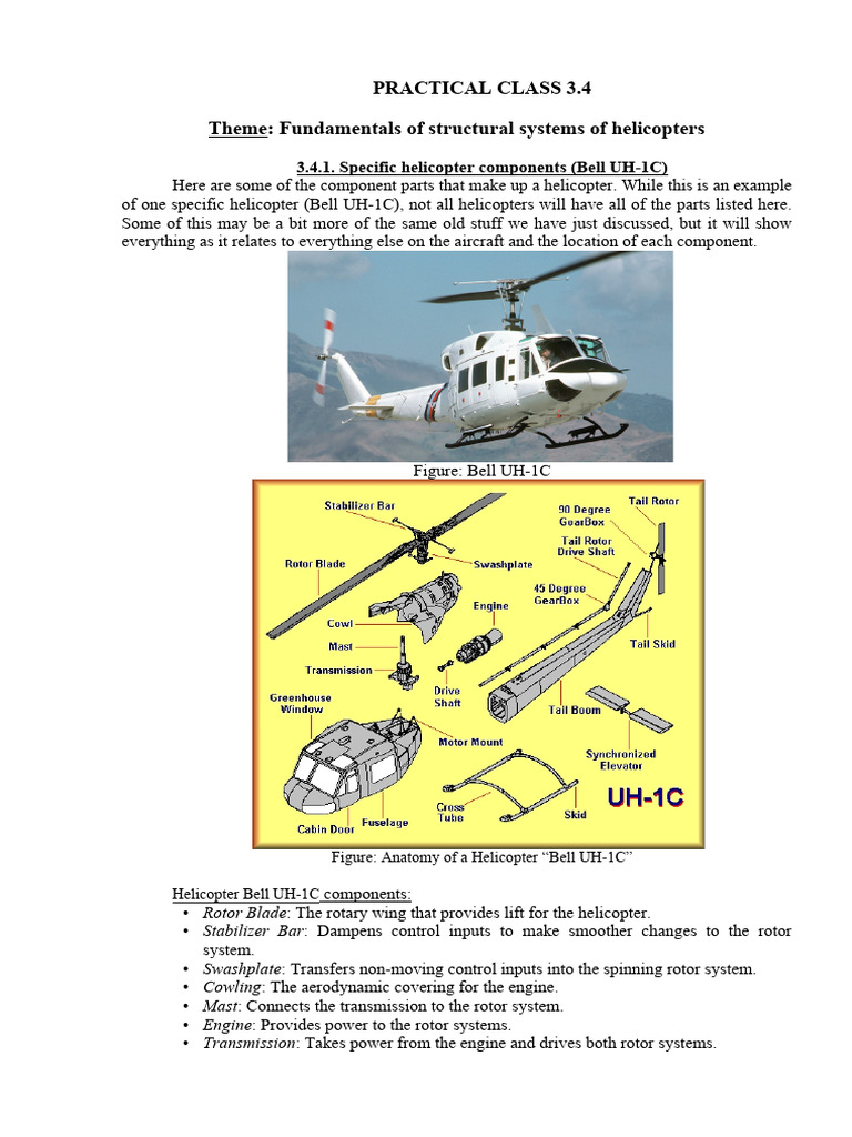 Helicopter Components and Flight Basics | PDF | Helicopter | Rotorcraft