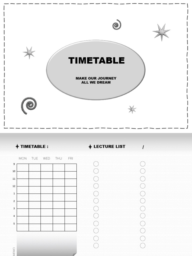 Course Timetable and Lecture Schedule | PDF