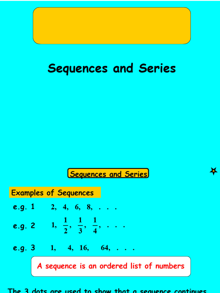 Topic 6 - Sequences and Series | PDF