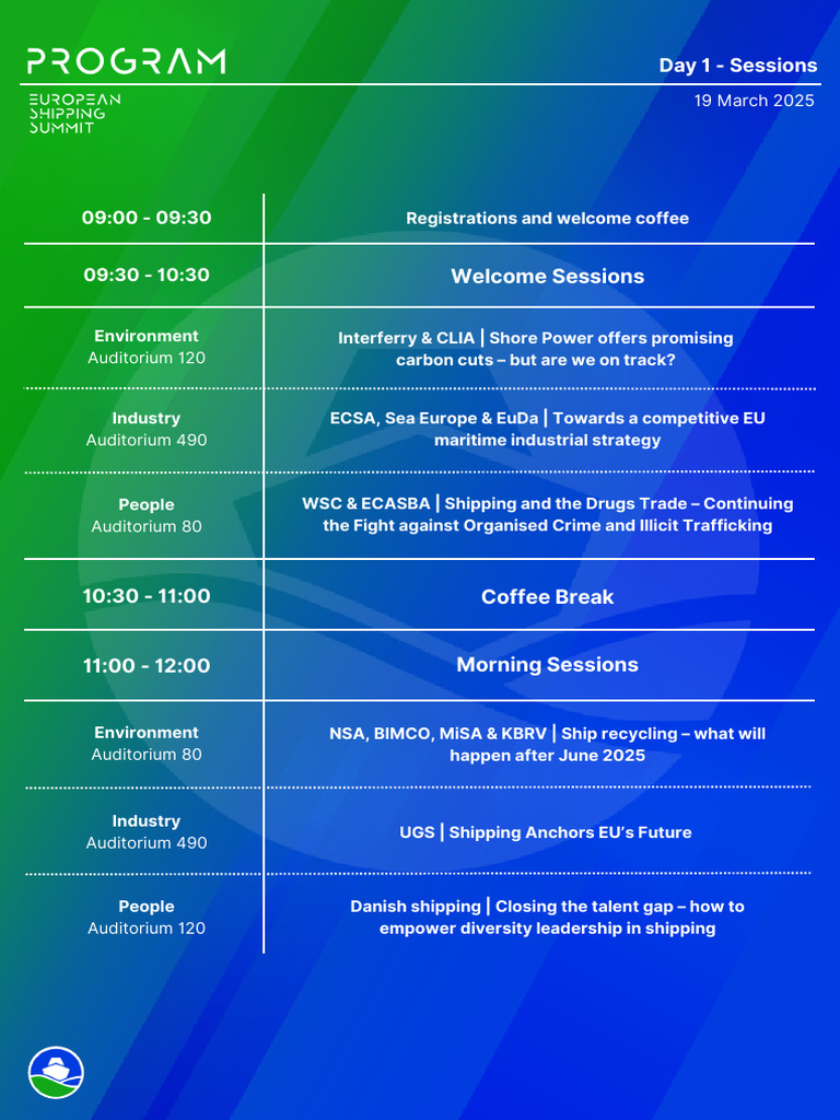 ESS 2025 Program Day 1 Sessions | PDF