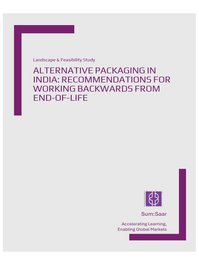 Sum Saar Landscape Feasibility Study Packaging 1730941402 | PDF | Plastic | Biodegradation