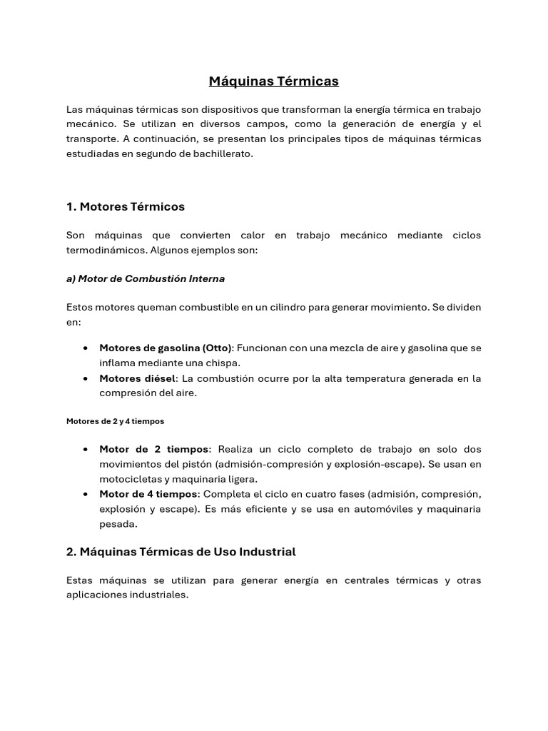 Máquinas Térmicas | PDF