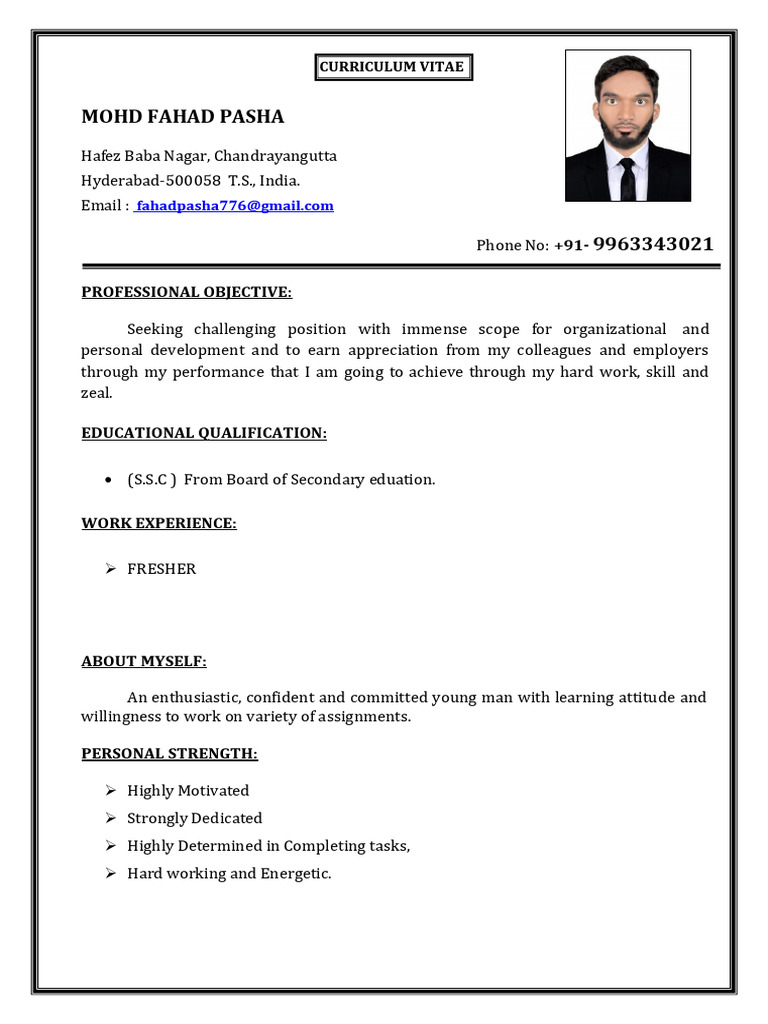 Fahad CV 1 | PDF