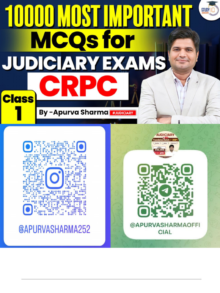 10K MCQS CRPC - 3 | PDF