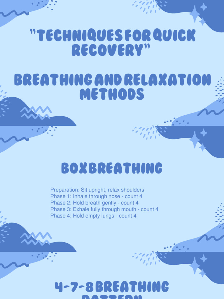 Techniques for Quick Recovery — Breathing and Relaxation Methods | PDF