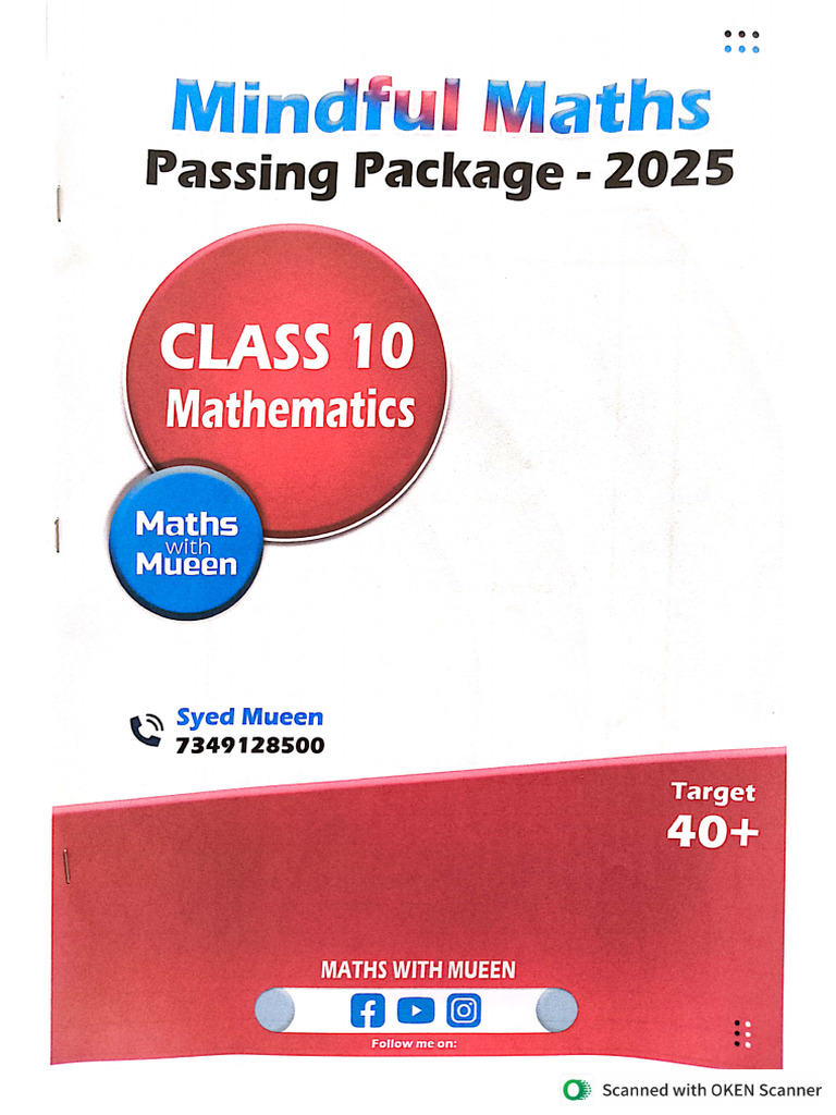 Maths Passing Package 2025 | PDF