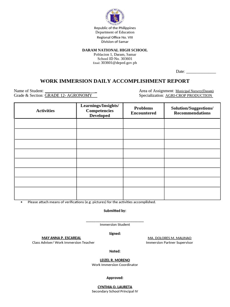 Daily Accomp Report 2025 | PDF