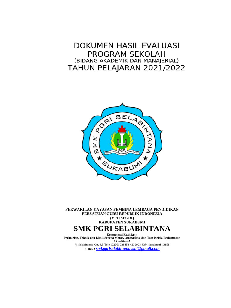 Dokumen Hasil Evaluasi Program | PDF