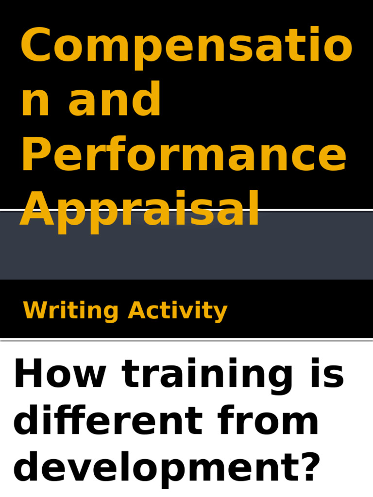 Compensation and Workers Performance Appraisal | PDF