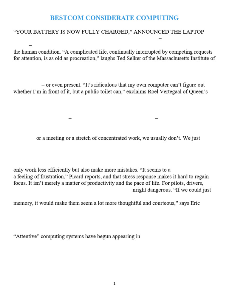 Bestcom Considerate Computing | PDF | Computing