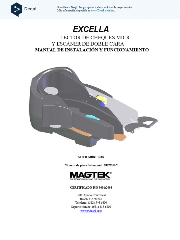 Excella Magtek Manual Usuario Es | PDF | USB | Conector eléctrico