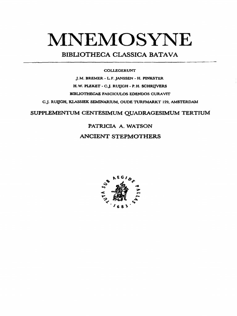 Ebin - Pub Ancient Stepmothers Myth Misogyny and Reality 9004101764 9789004101760 | PDF