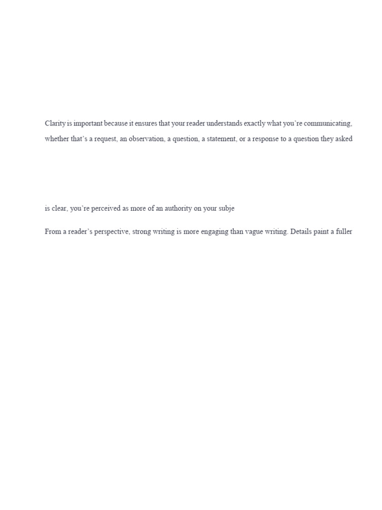 Week 3- Clarity in writing and its elements | PDF | Sentence ...