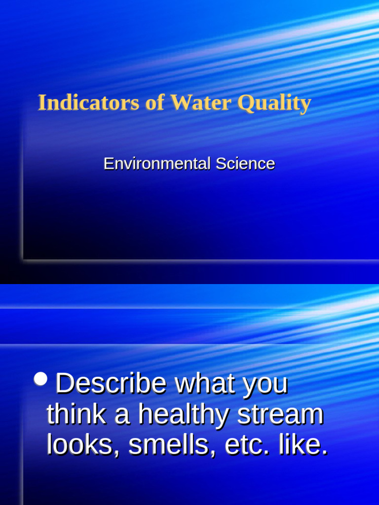 Key Indicators of Water Quality | PDF | Nitrate | Water Quality