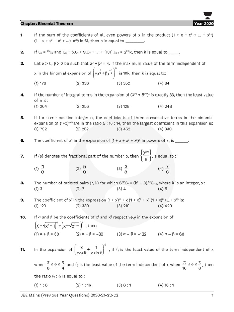 Binomial Theorem | PDF