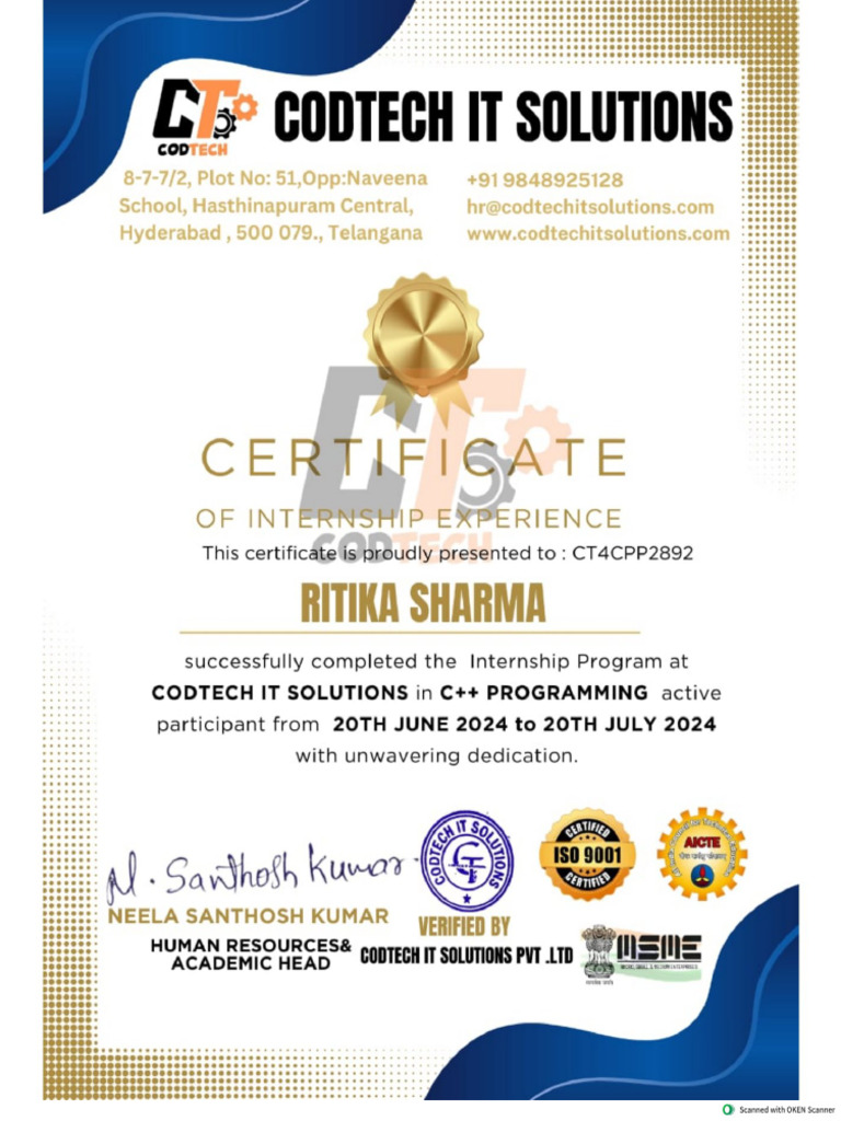 Ritika Intership | PDF