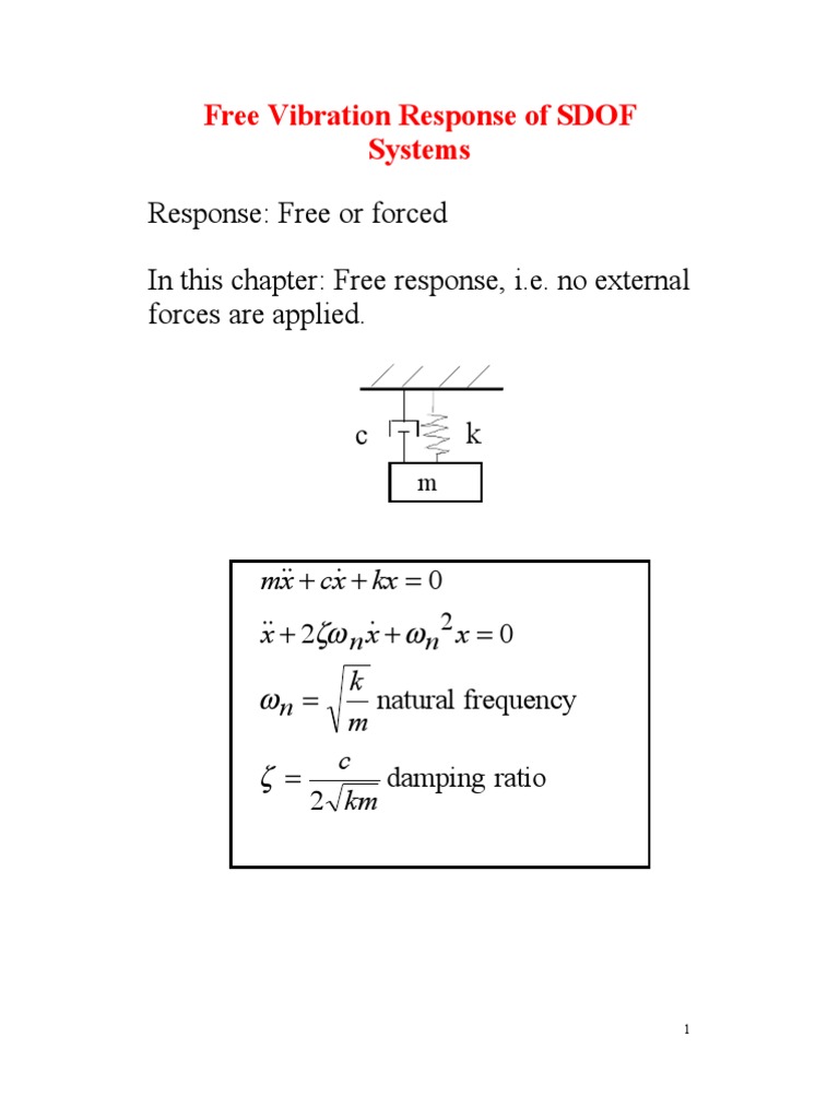 3review Free Vibration Response | PDF | Science & Mathematics