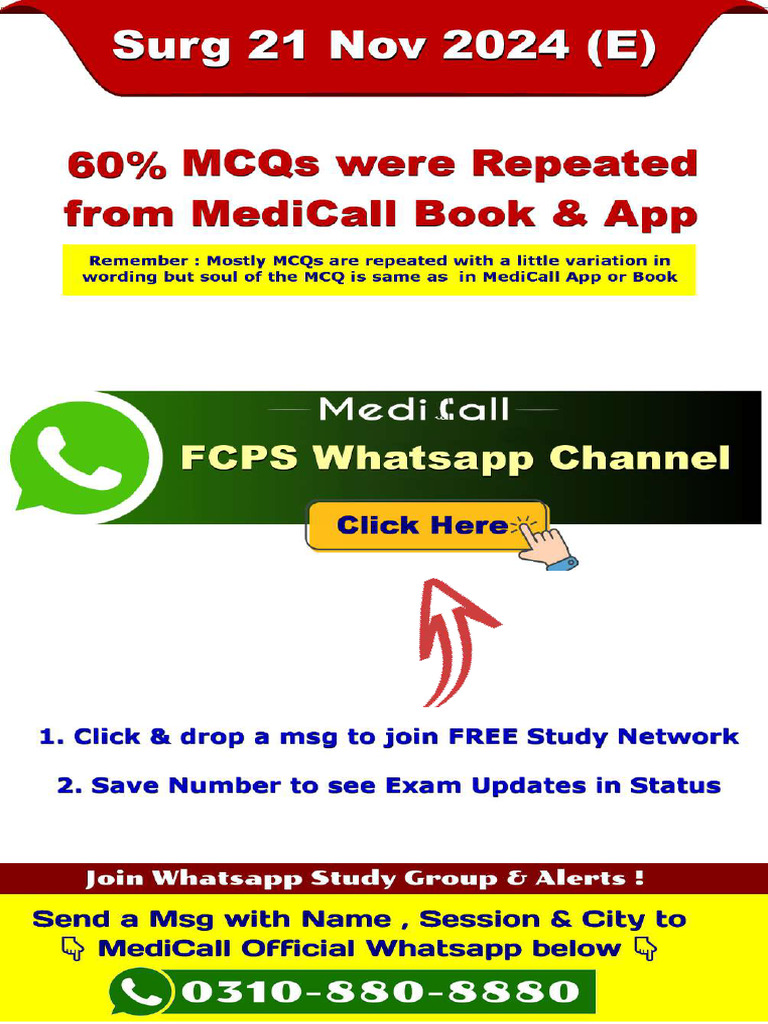 FCPS Part 1 Surgery 21 Nov 2024 (E) | PDF