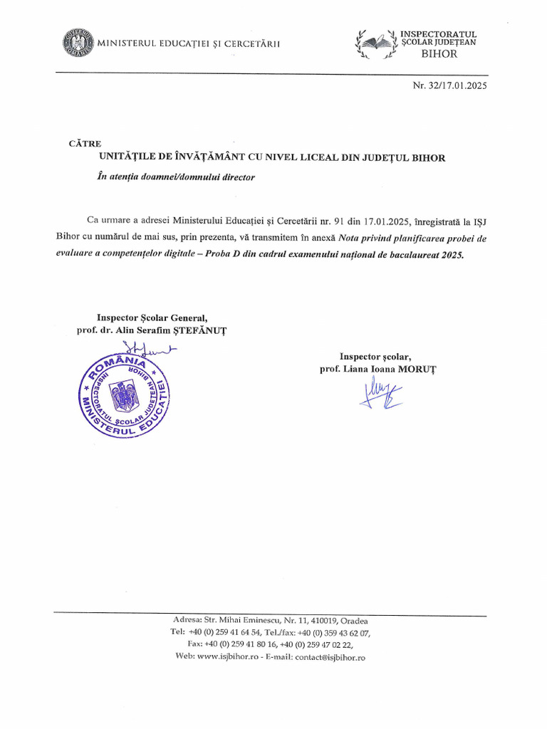 Adresa 32 Proba D | PDF