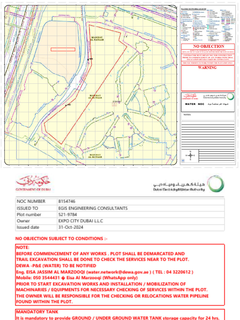 DEWA Water Demand NOC - Compressed | PDF | Tap (Valve) | Pipe (Fluid Conveyance)