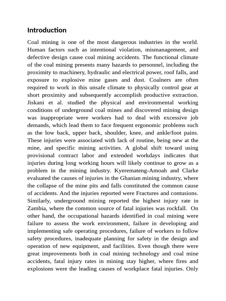 Enhancing Coal Mine Safety Management | PDF | Mining | Occupational ...