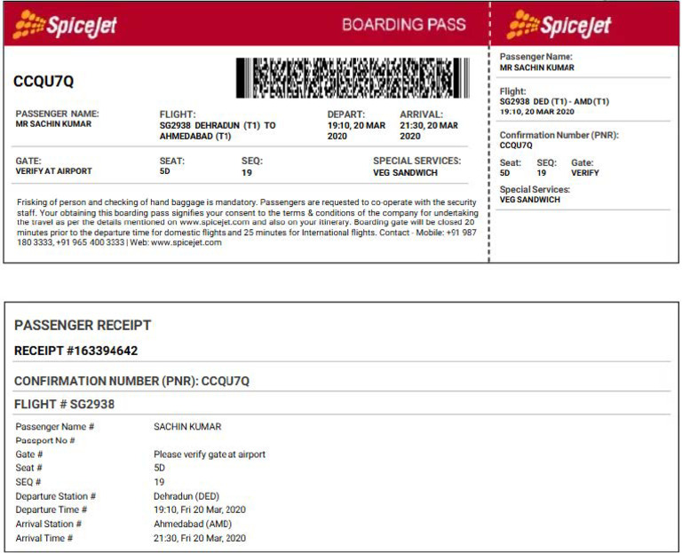 SpiceJet Boarding PASS | PDF
