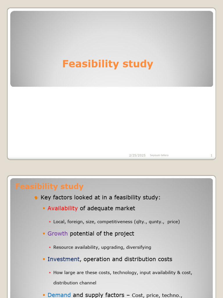 Comprehensive Feasibility Study Guide | PDF | Feasibility Study ...