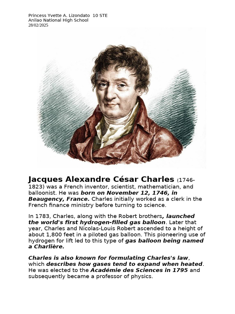Jacques Alexandre César Charles | PDF