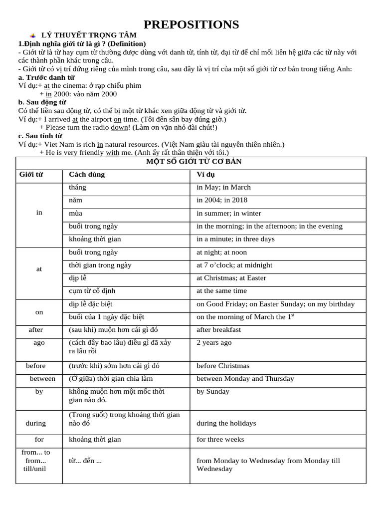Prepositions Final | PDF