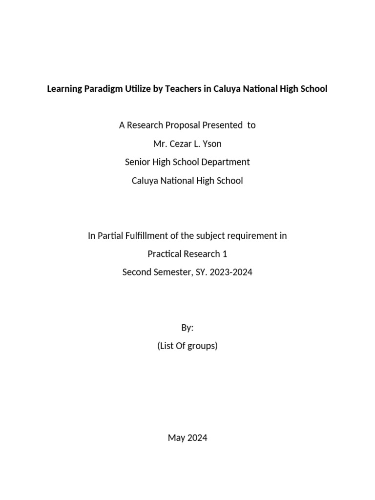 Front Page Format | PDF