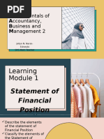 Financial Position Statement Overview | PDF | Equity (Finance ...