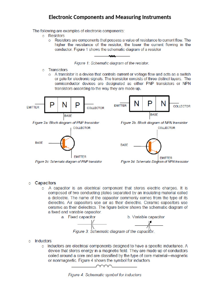 L2. Electronic Components and Measuring Instruments | PDF
