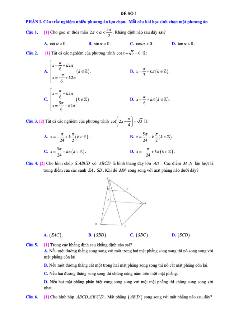 CuÑi Kì I - LÛp 11 - CTST - Á 1 | PDF