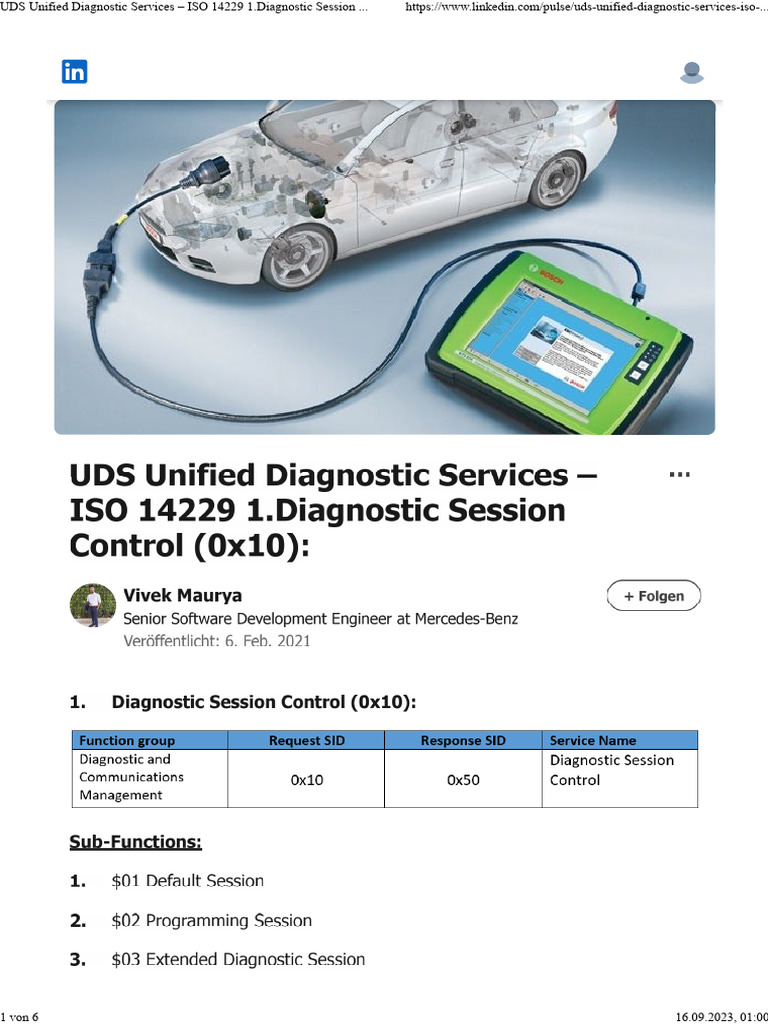 UDS Unified Diagnostic Services - ISO 14229 1.diagnostic Session ...
