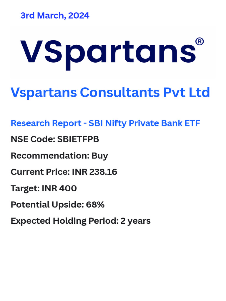 SBI Nifty Private Bank ETF Analysis | PDF | Exchange Traded Fund | Interest