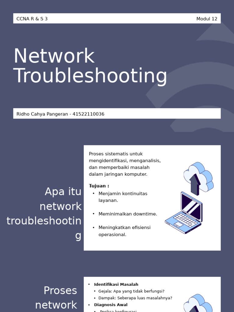CCNA Modul 12 Network Troubleshooting - Ridho Cahya Pangeran | PDF