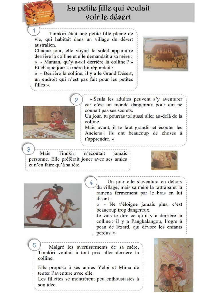 La Petite Fille Qui Voulait Voir Le Désert - Tapuscrit | PDF