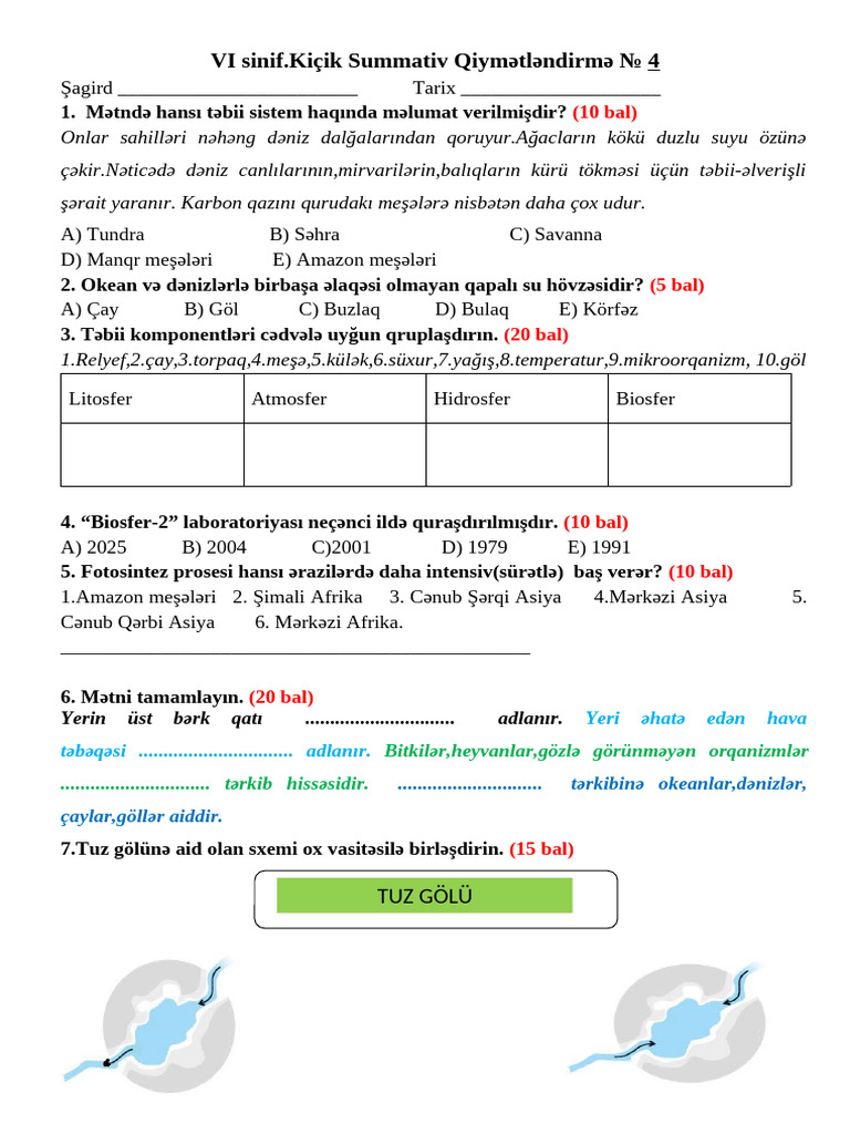 6-Cı Sinif KSQ-4. Yeni Dərslik | PDF