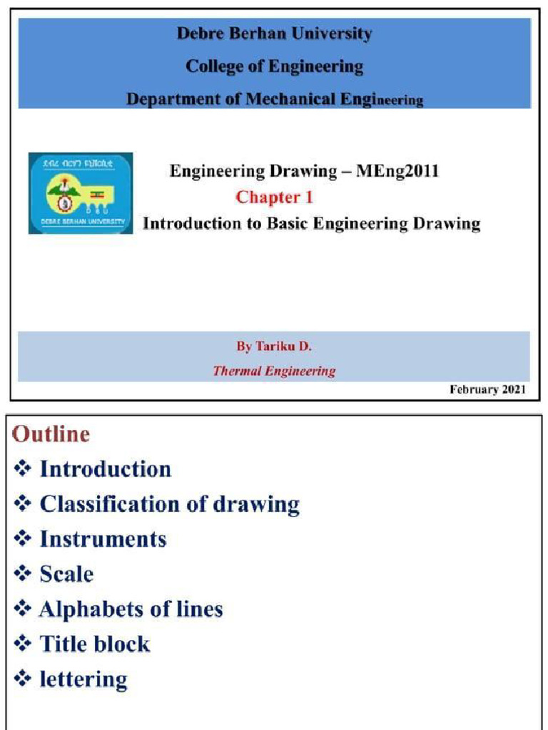 Basic Introduction To Engineering Drawing | PDF | Drawing | Shape
