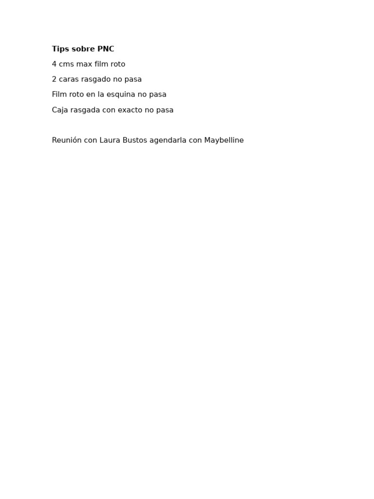 Tips Sobre PNC | PDF